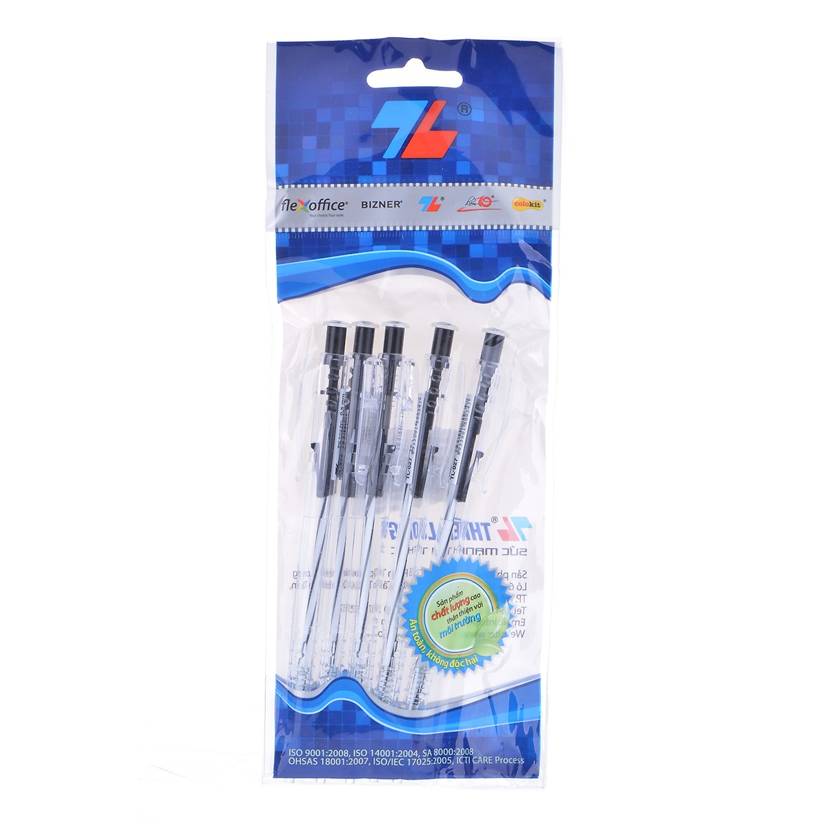 Vỉ 5 Bút Bi Thiên Long TL027