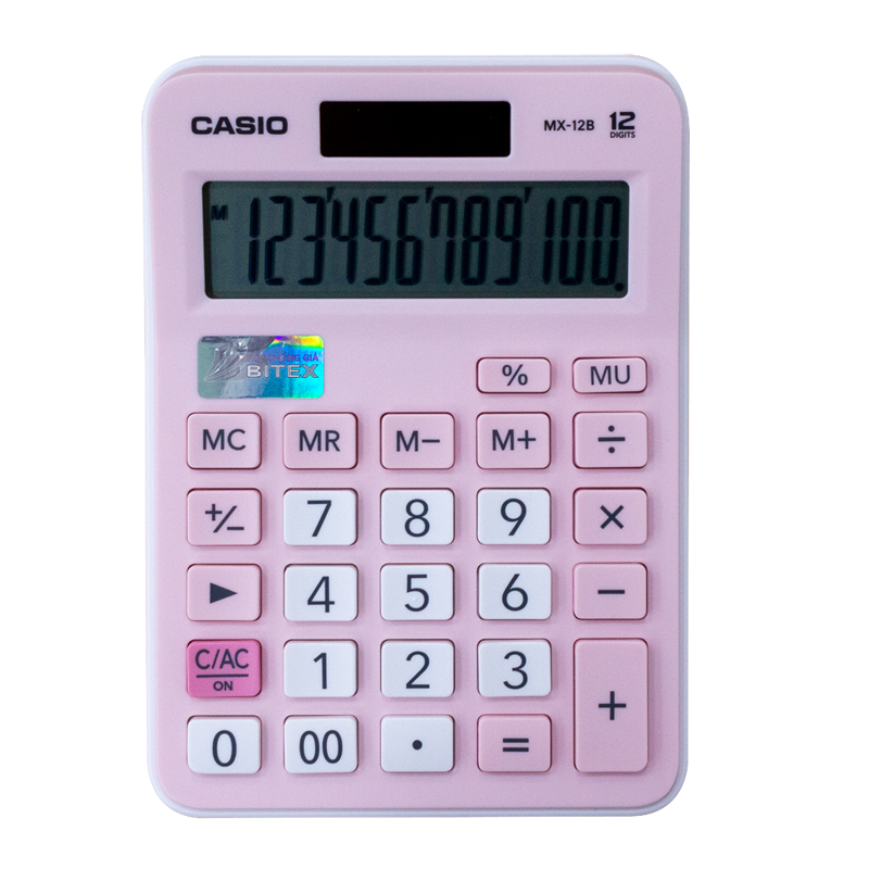 Máy Tính Casio MX12B-PK Màu Hồng