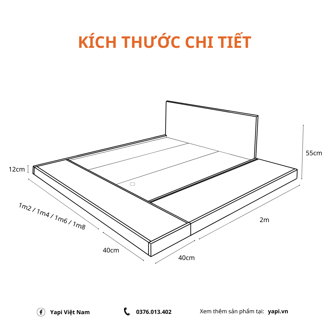 Giường Ngủ Tatami Phong Cách Nhật Bản Thiết Kế Rộng Rãi - GHC-9207 ...