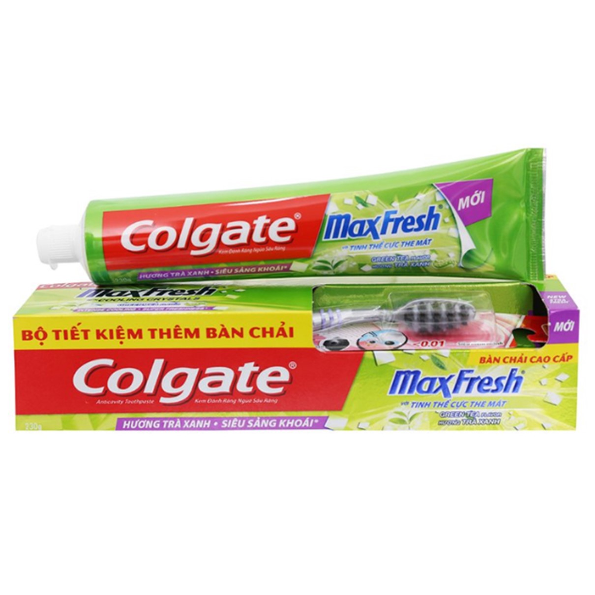 Colgate Toothpaste Max Fresh Green Tea 225g + Toothbrush | BLUETHUNDER ...