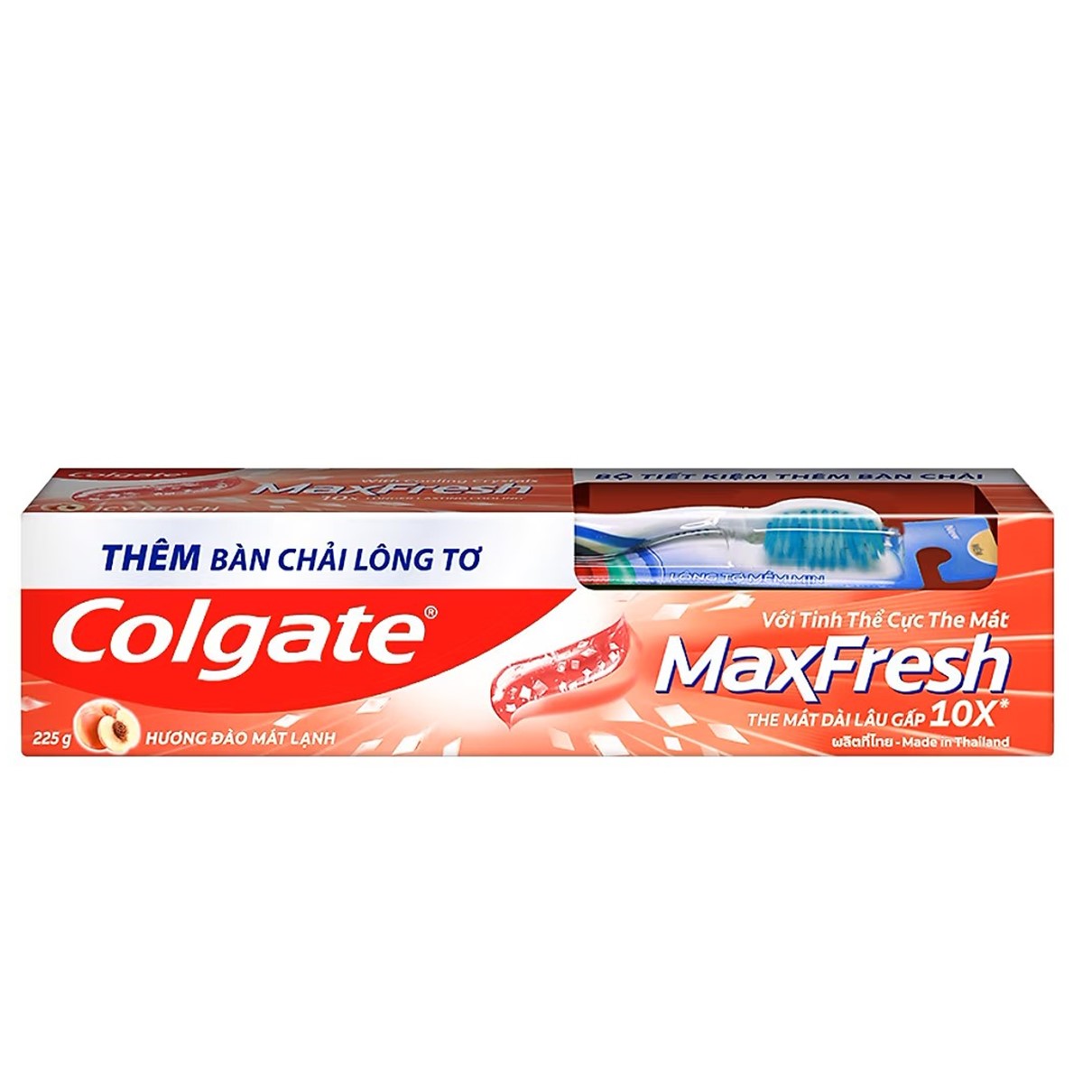 Colgate ToothPaste MaxFresh Peach 225g+Toothbrush | BLUETHUNDER JOINT ...