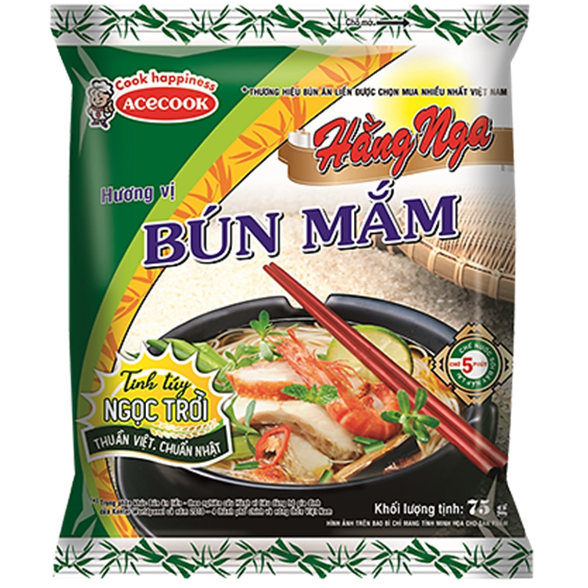 Acecook - Hang Nga Rice Vermicelli with Fermented Fish Flavour Pack ...