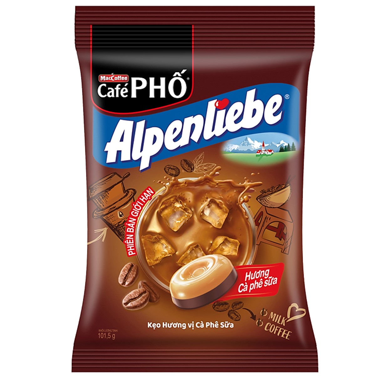 Alpenliebe Café Pho Limited Edition Milk Coffee Candy 101.5g ...