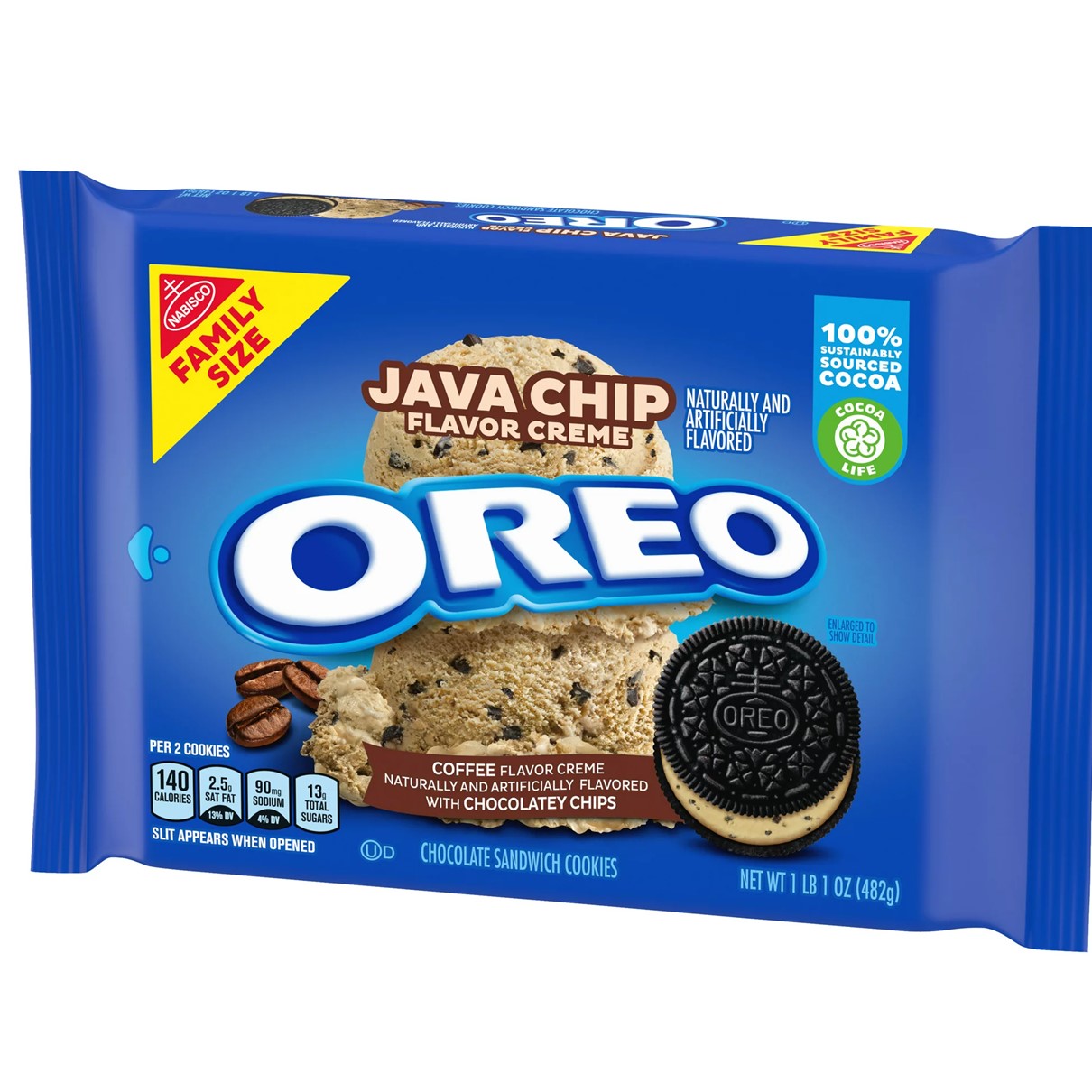 OREO Java Chip Creme Chocolate Sandwich Cookies Family Size 482g ...