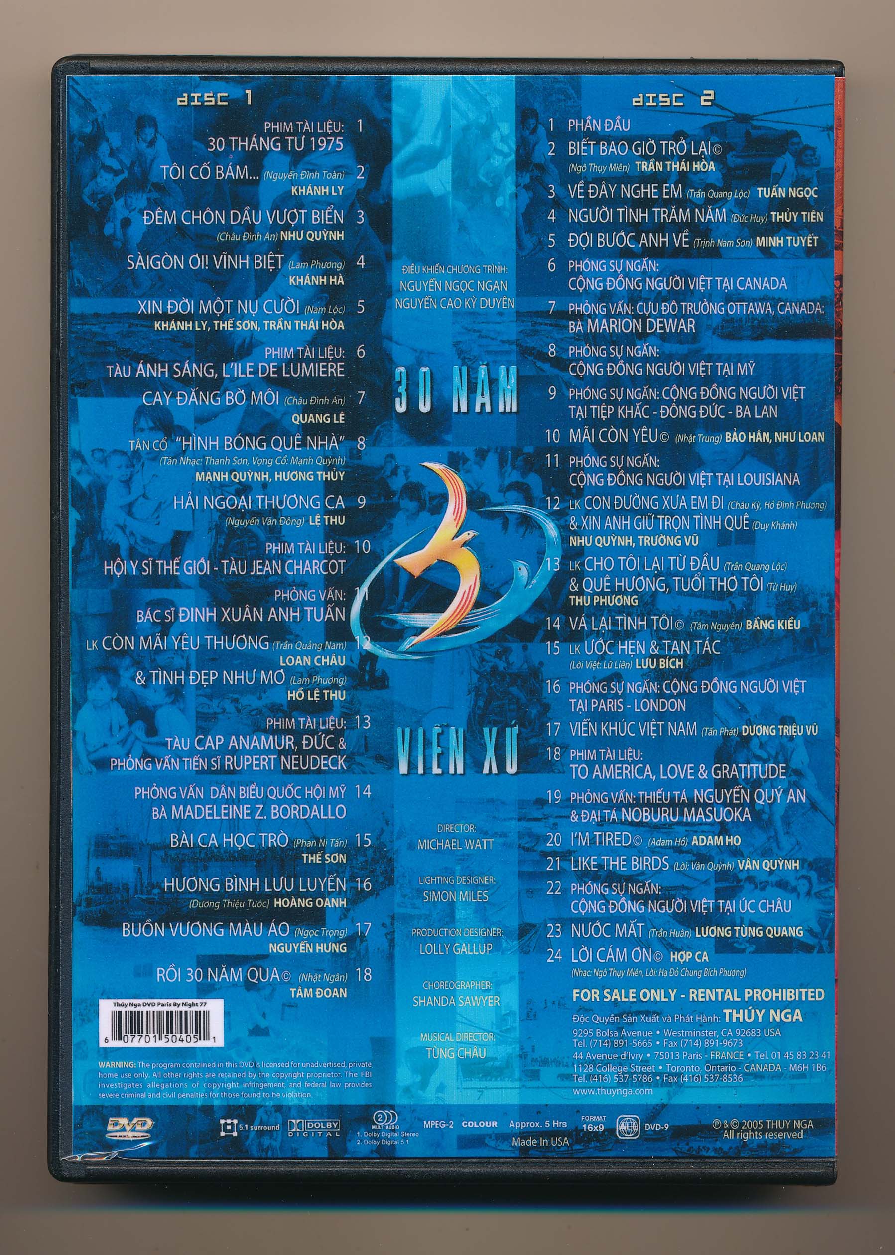 DVD Thúy Nga - PBN 77 - 30 Năm Viễn Xứ (USED-KHÔNG BOX)