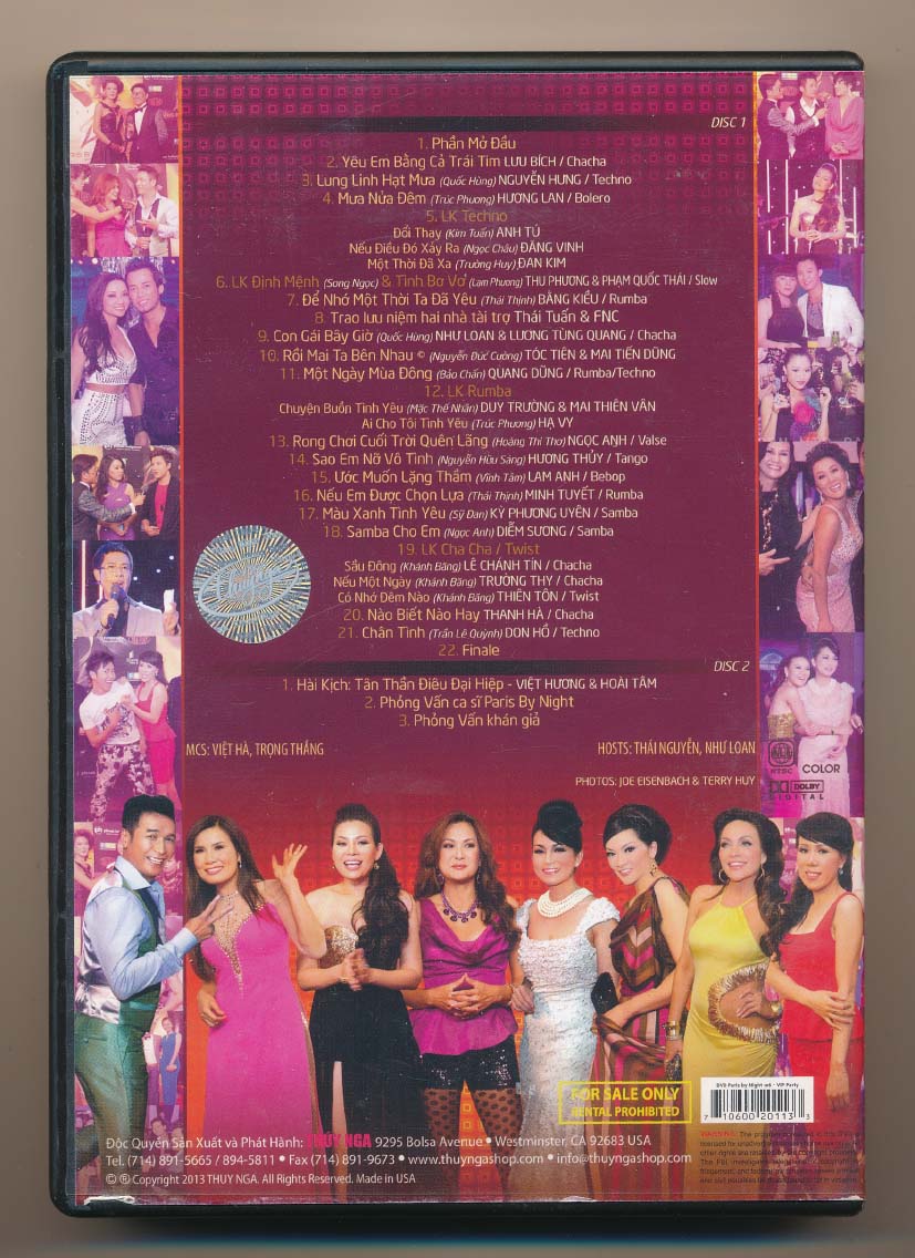 DVD Thúy Nga - VIP Party - PBN 106 - Lụa