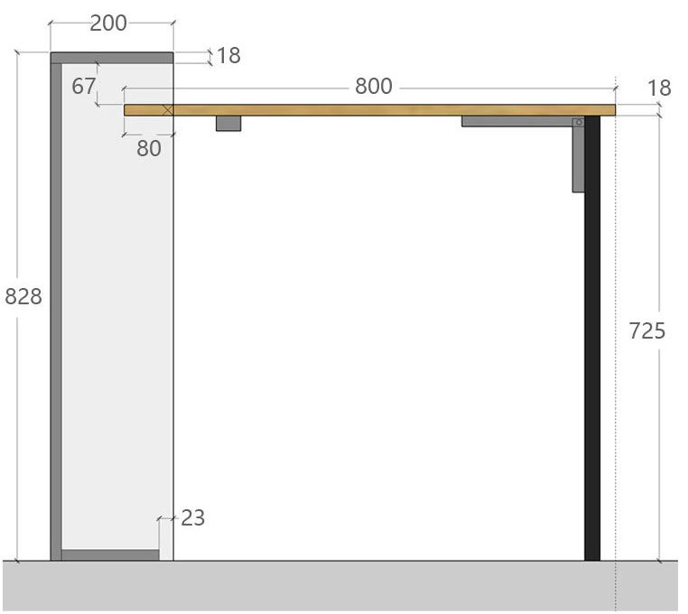 TM84- PK chân bàn gấp gọn