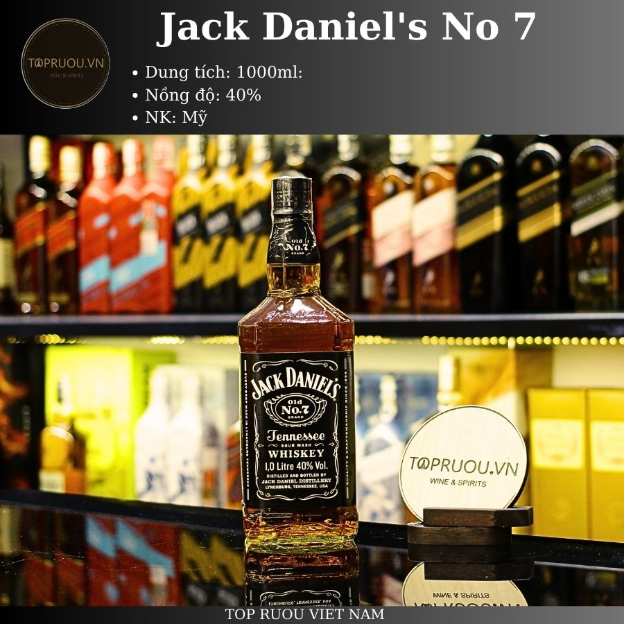 Jack Daniel's No 7 - 1000ml - 40% - Mỹ