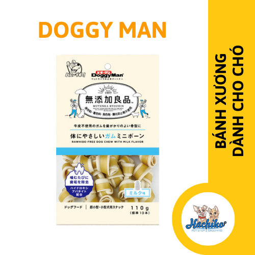 Bánh xương nơ vị sữa cho chó DoggyMan 110gr
