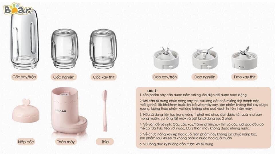 Máy say Bear đa năng 3 cối-Hồng Đồ Sơ Sinh Cao Cấp | Thế giới cho mẹ va ...