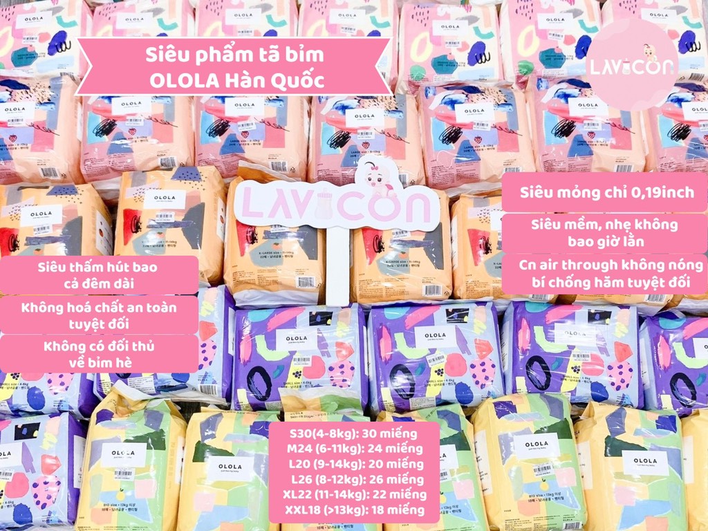 Bỉm OLoLa hàn Quốc Đồ Sơ Sinh Cao Cấp | Thế giới cho mẹ và bé tại Việt Nam