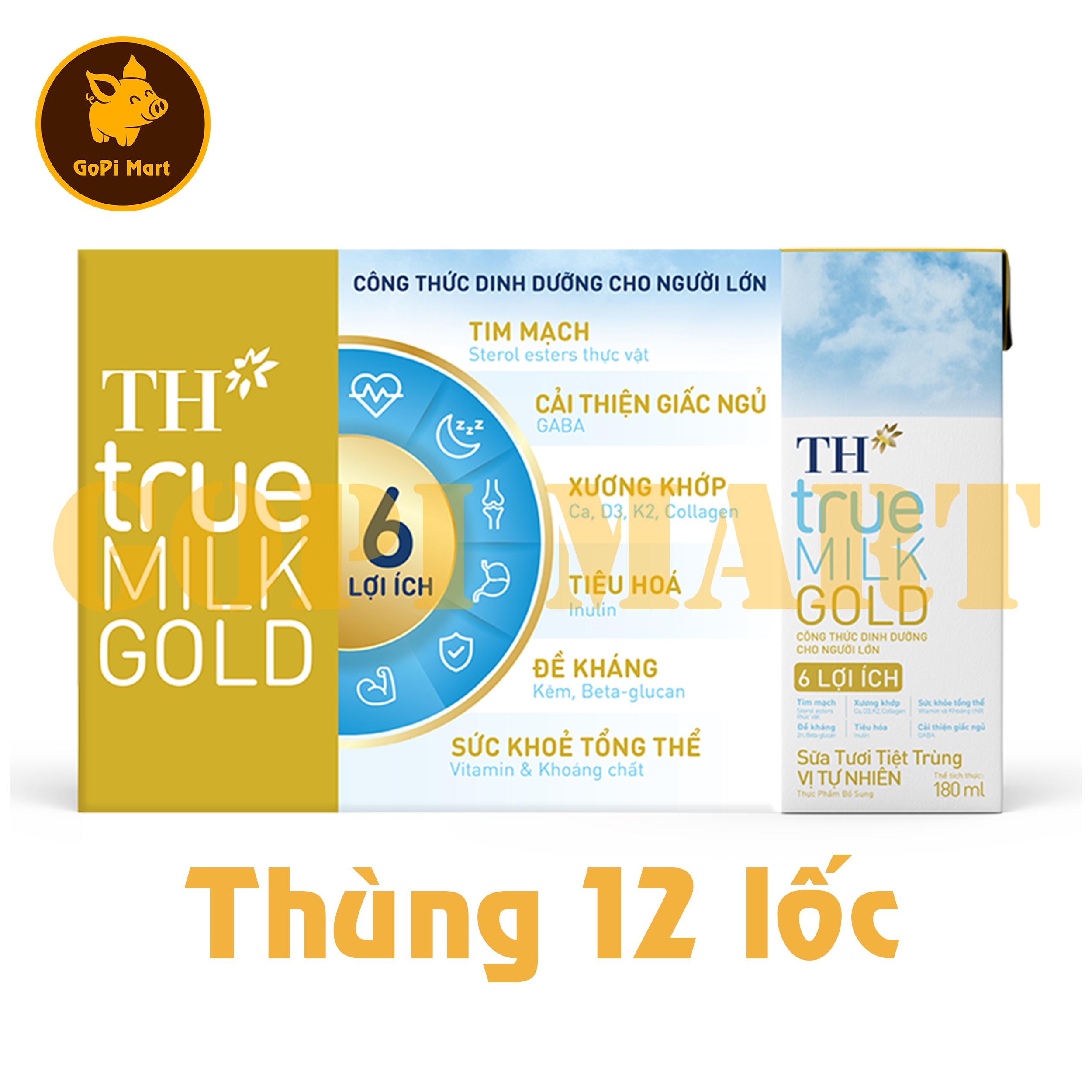 Sữa Tươi Tiệt Trùng Vị Tự Nhiên TH true MILK GOLD 180 ml – Công thức ...
