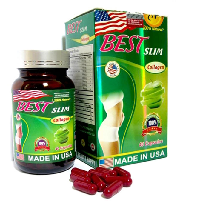 Viên uống giảm cân Best Slim Collagen, Hộp 40 viên | Nhà Thuốc An Bình