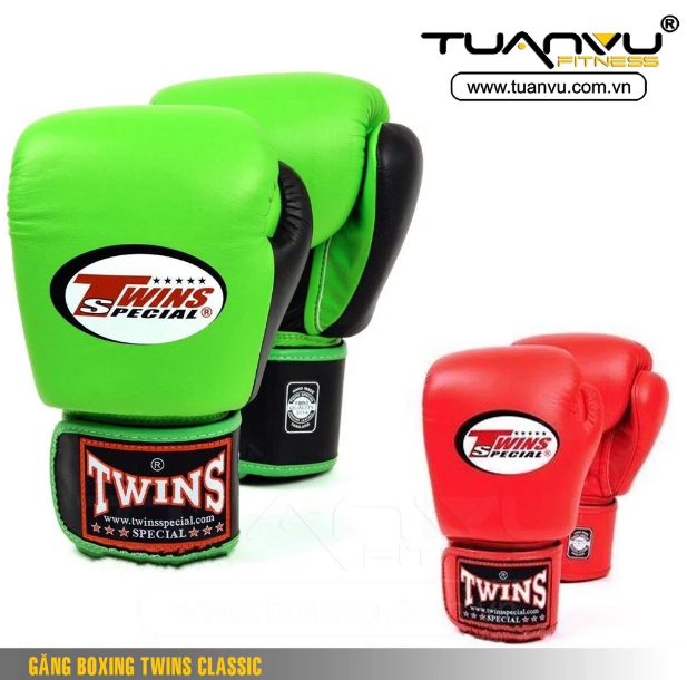 Găng tay boxing TWINS CLASSIC | Dụng cụ thể thao Tuấn Vũ