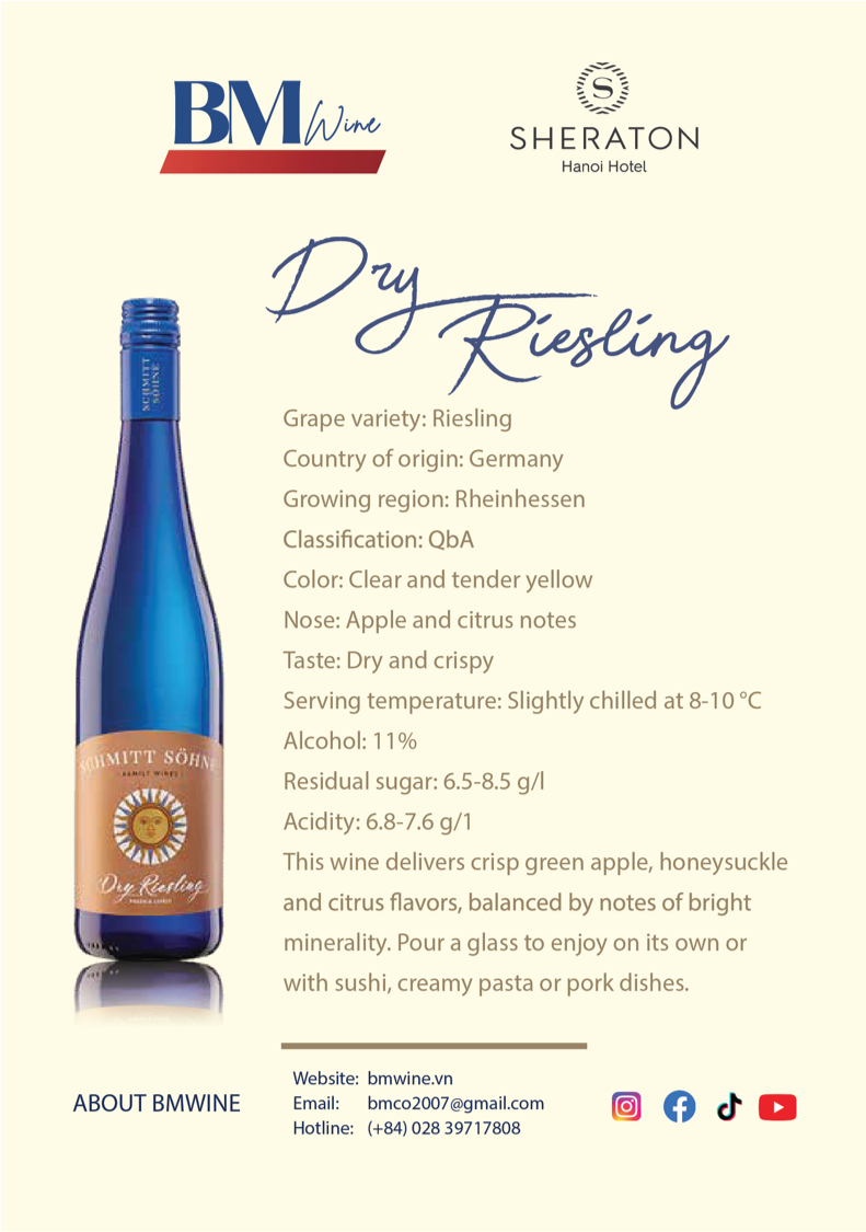 The Schmitt Sohne's wine collection in Sheraton Hanoi - By BMWINE