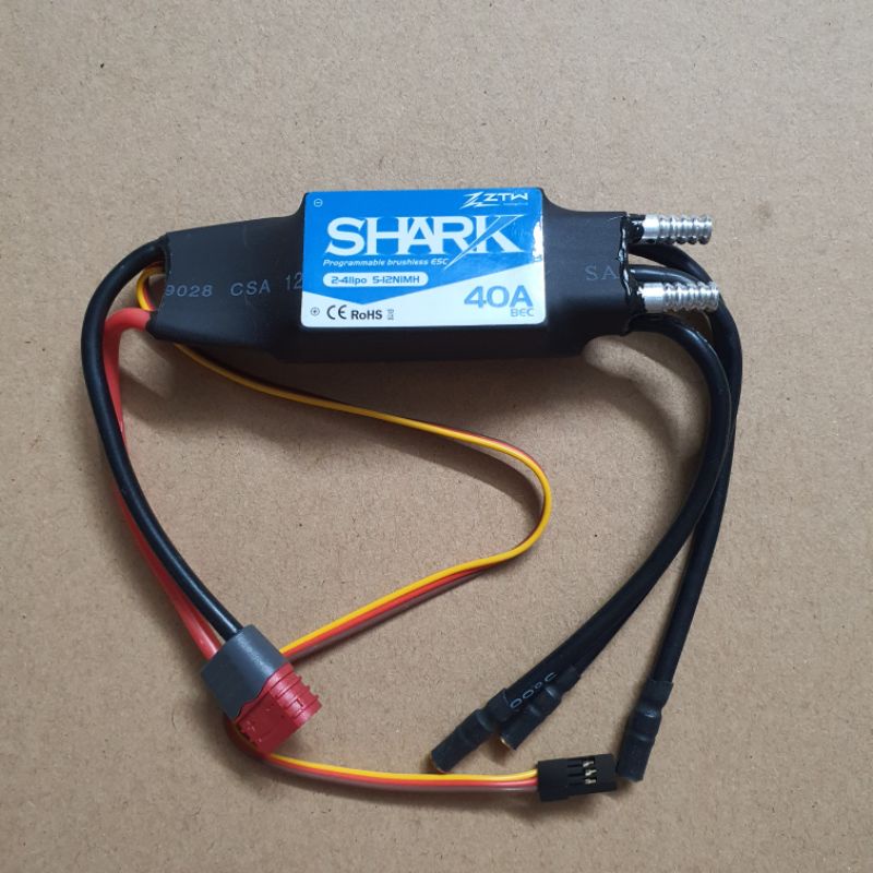 ESC ZTW Shark 30A/40A/50A/60A/70A/80A tản nhiệt nước để chế tàu/cano ...
