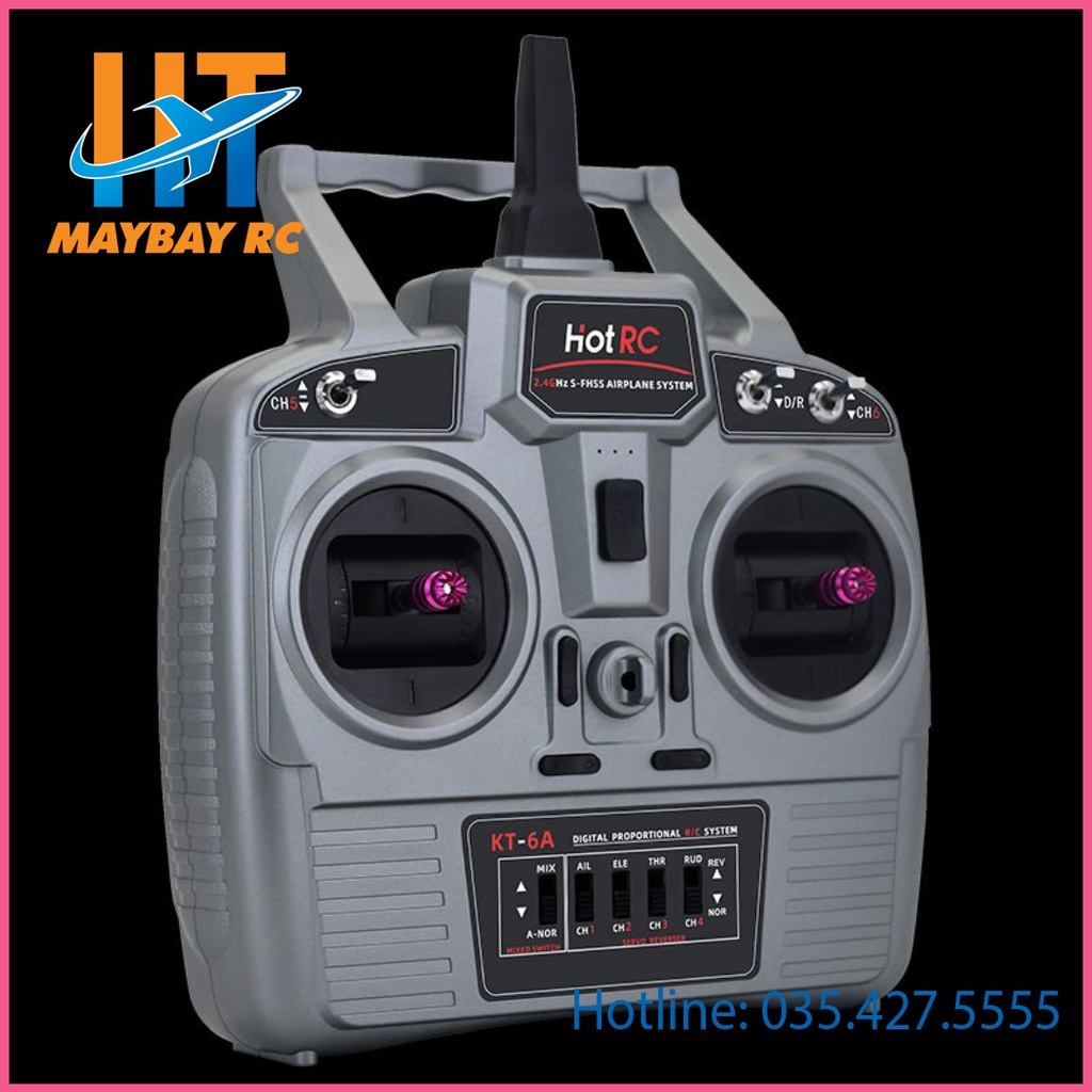 Bộ điều khiển Hotrc KT - 6A 2.4G 6 phiên bản năng cấp