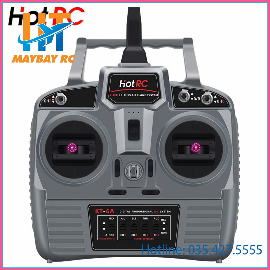 Bộ điều khiển Hotrc KT - 6A 2.4G 6 phiên bản năng cấp