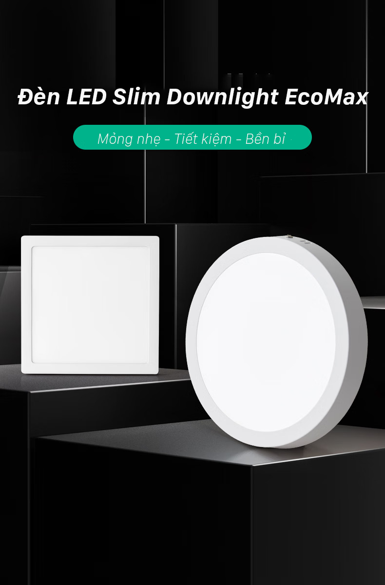 Đèn LED OPPLE Downlight Vuông EcoMax II SM ESII S150-12W-WH - Chính Hãng