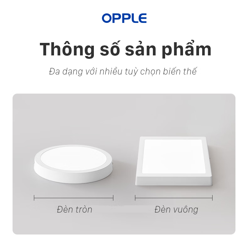 Đèn LED OPPLE Downlight Vuông EcoMax II SM ESII S150-12W-WH - Chính Hãng