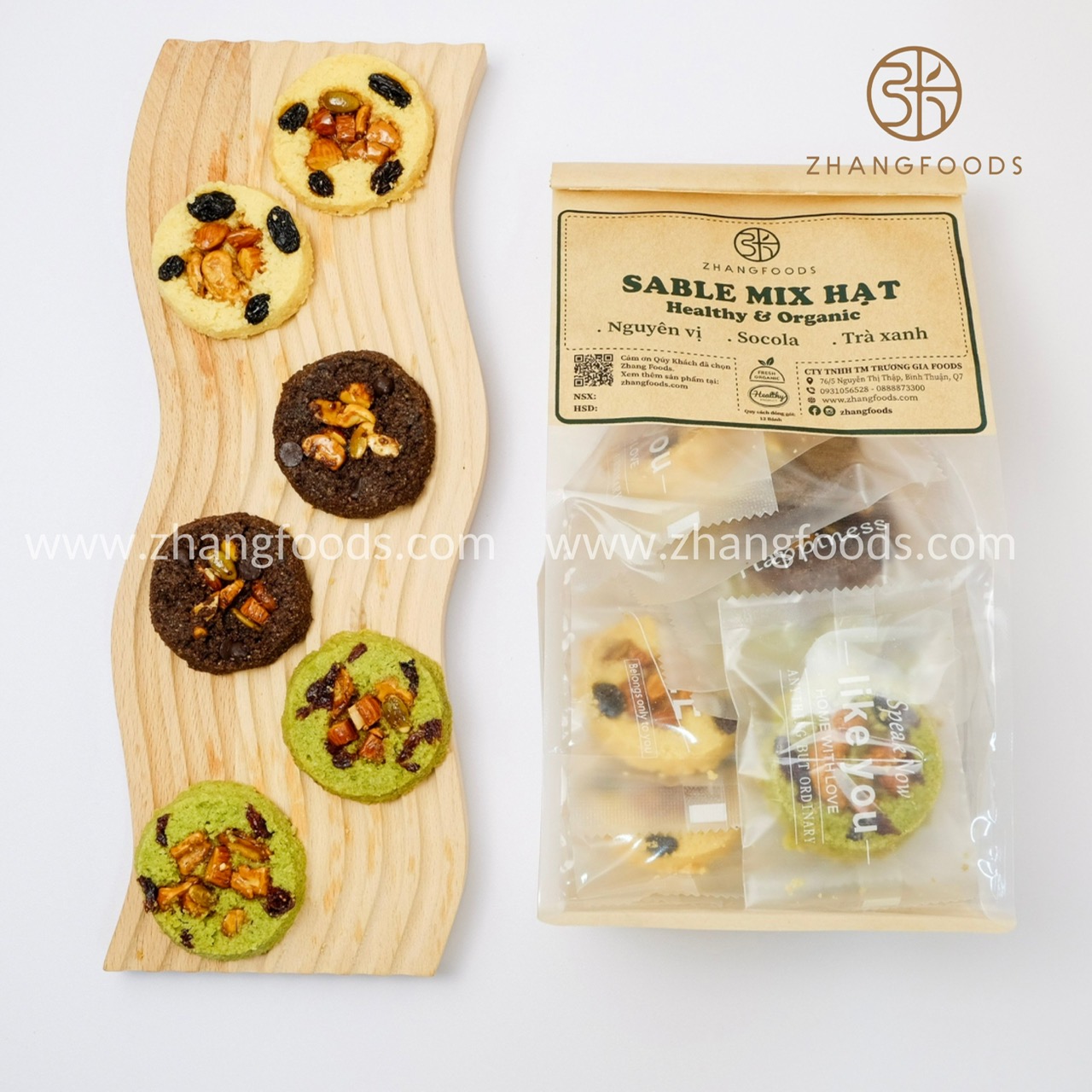 Bánh Sable Mix Hạt | Zhangfoods