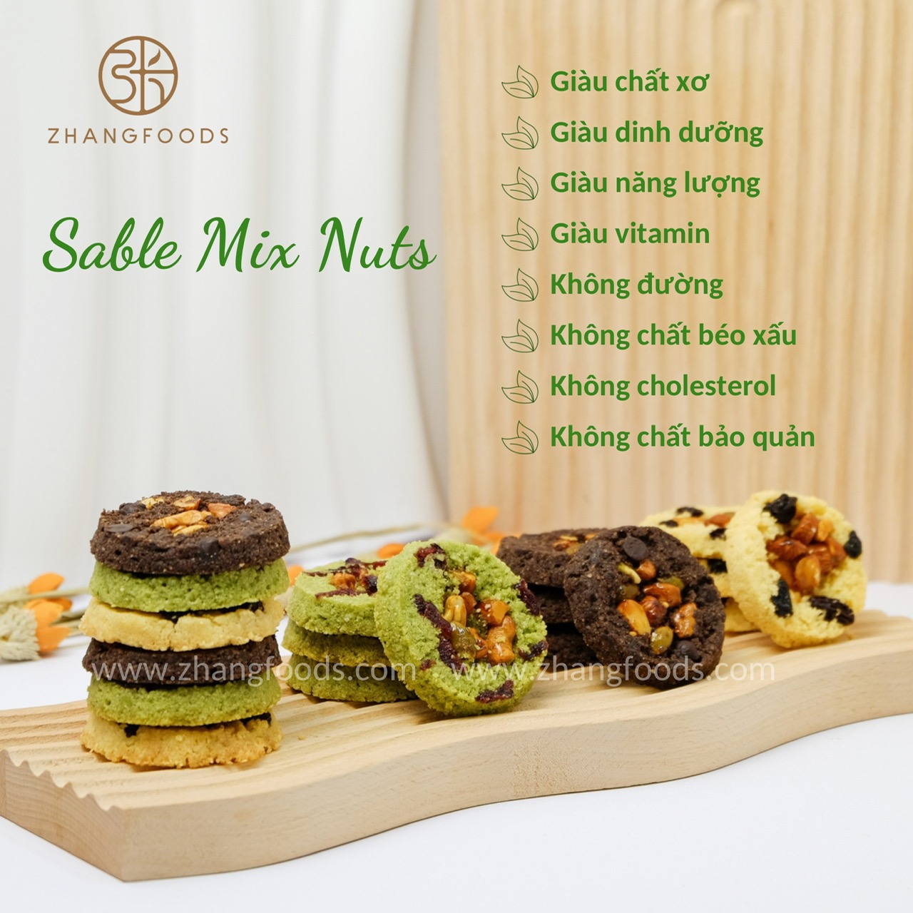 Bánh Sable Mix Hạt | Zhangfoods