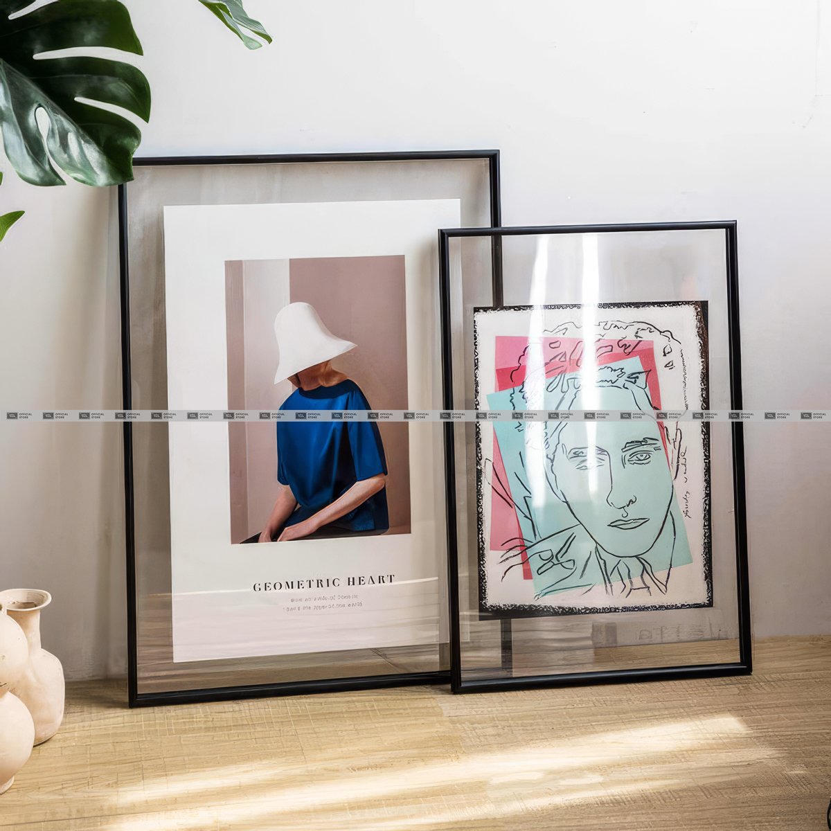 (Moebe Frame)Khung Tranh Hợp Kim Nhôm Trong Suốt 2 Mặt Treo Tường | Qaha Tranh - The Art of Wall Art