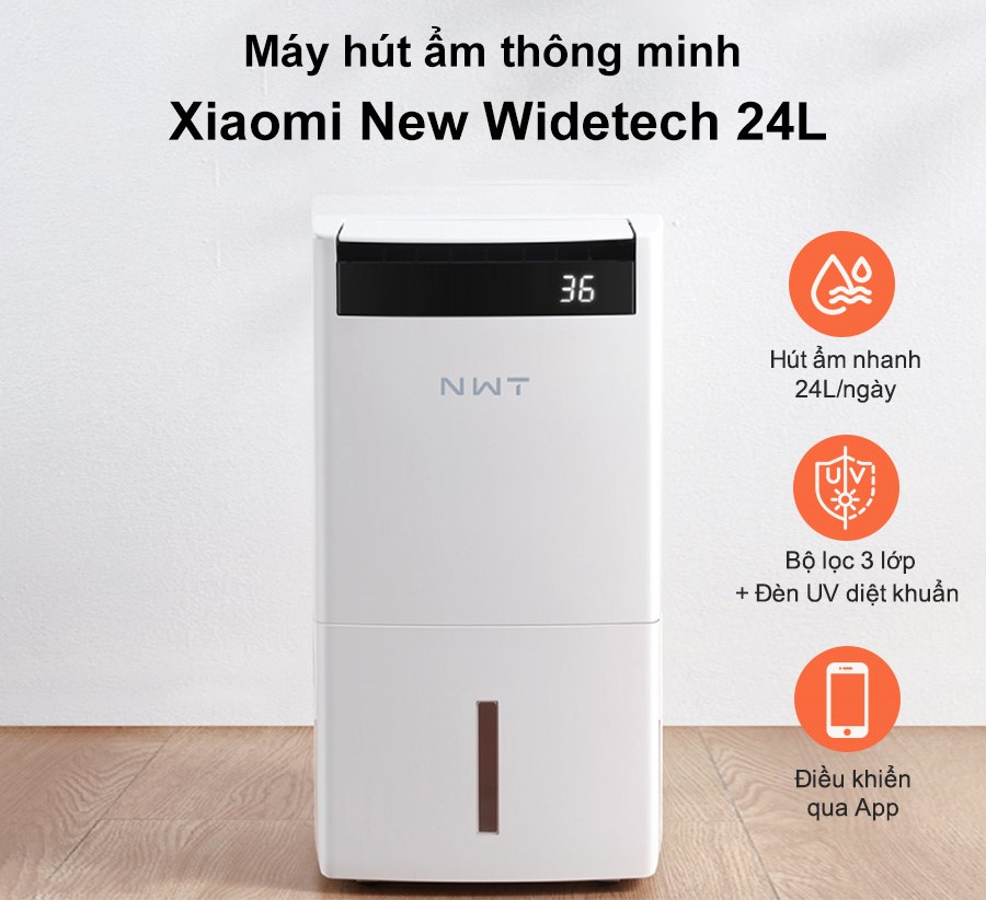 Máy hút ẩm XIAOMI NEW WIDETECH 24L