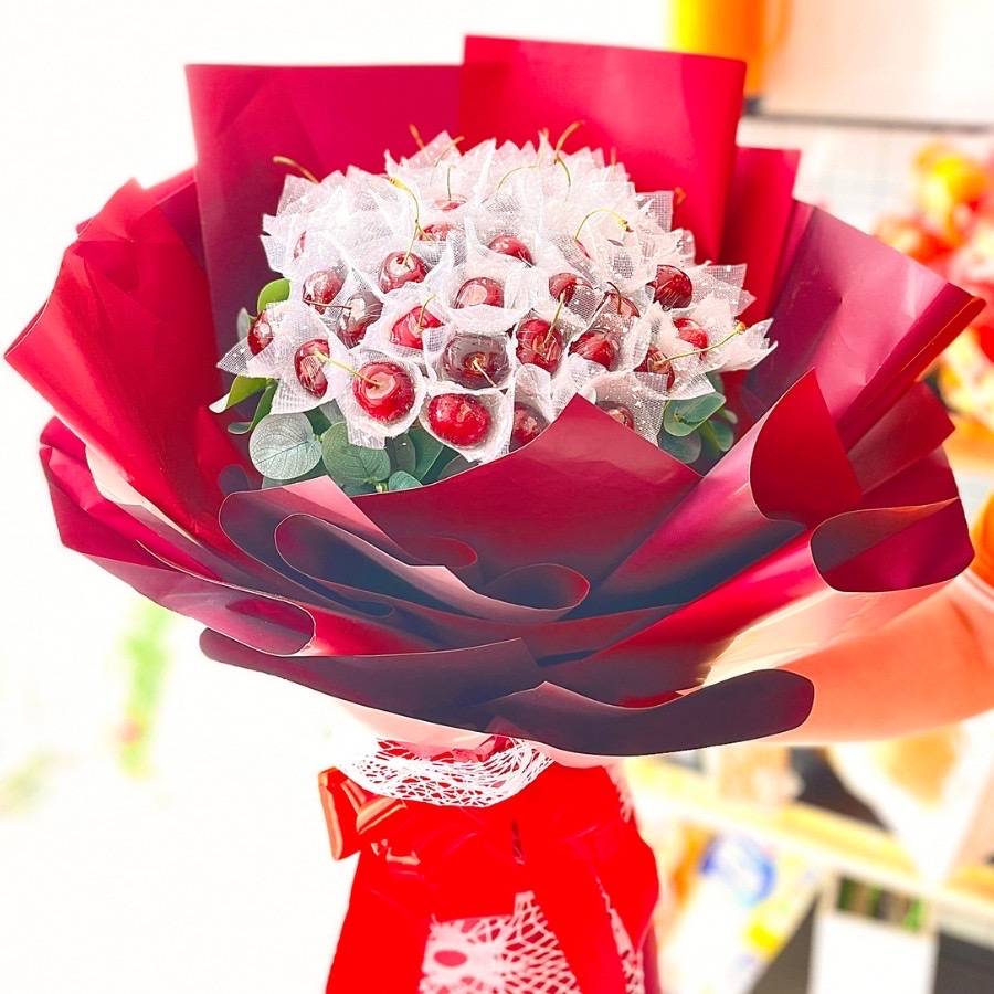 Bó hoa Cherry - 3F Fruits - Trái Cây Nhập Khẩu - Giỏ Quà Biếu Tặng