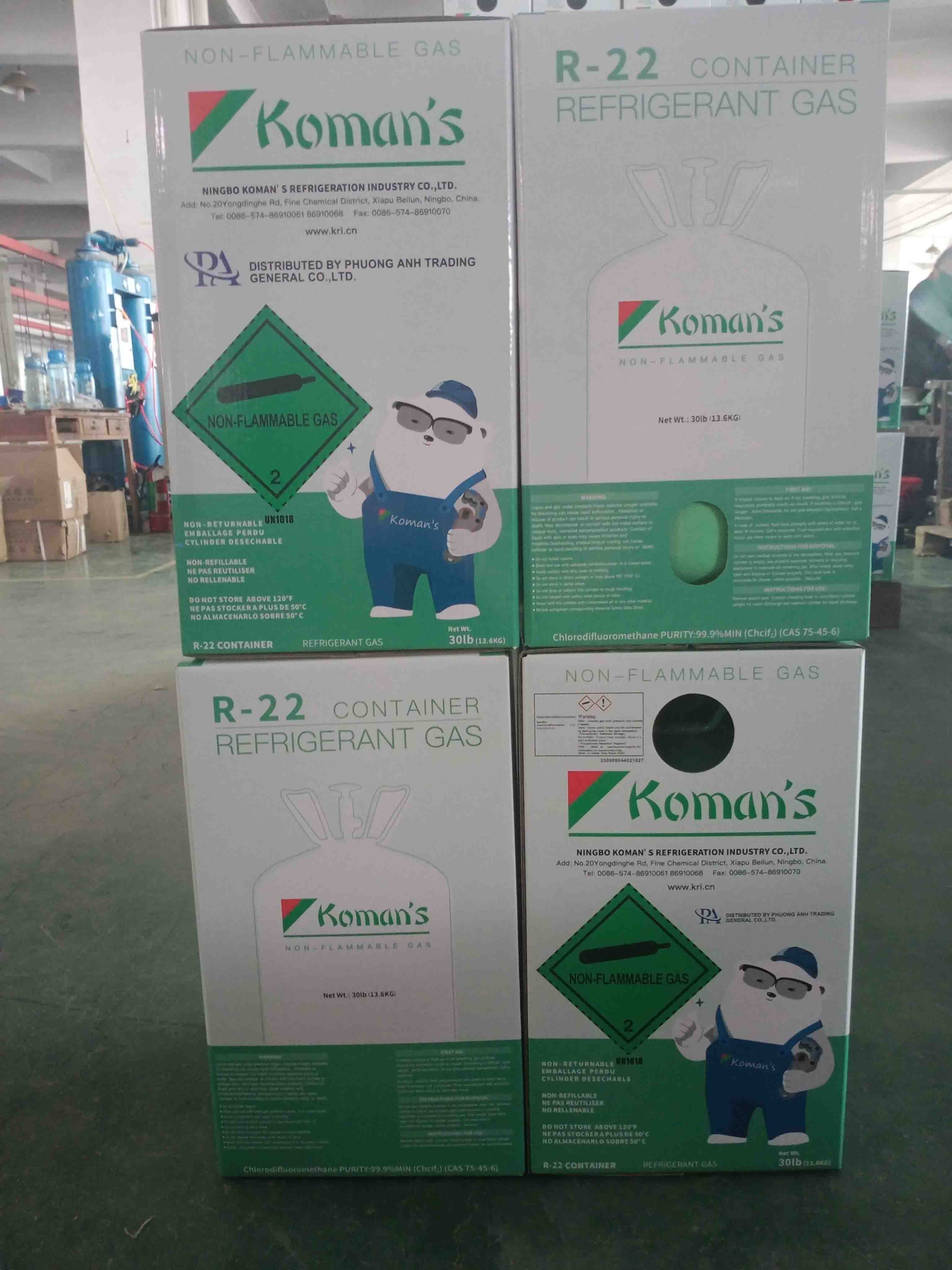 GAS LẠNH KOMAN'S R22 BÌNH 13.6KG