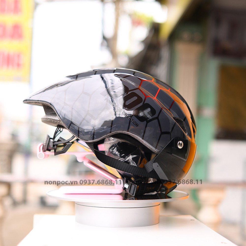 Nón POC 01 Tổ Ong Bóng chính hãng có kính nhẹ thoáng mát