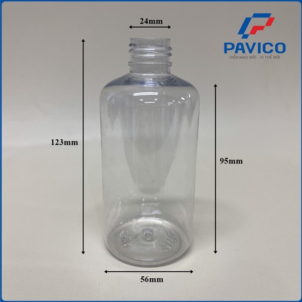 Chai PET 220ml - Chai nhựa 220ml dáng trụ bao bì mỹ phẩm