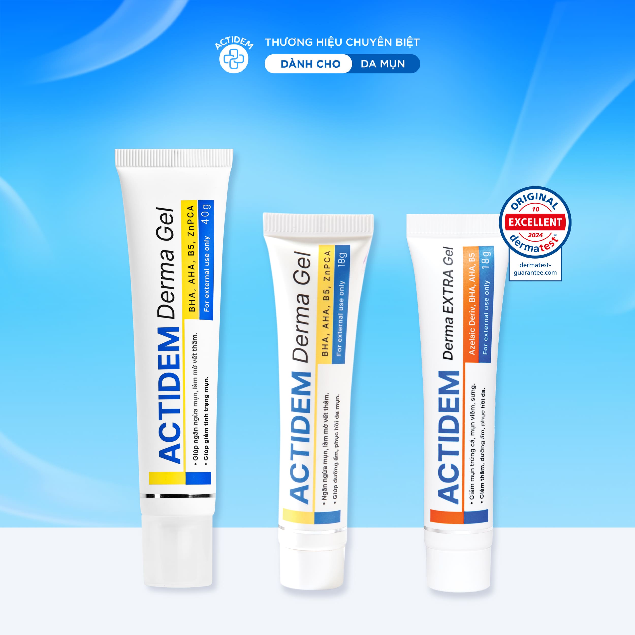 Gel giảm mụn mờ thâm Actidem Derma | Actidem Việt Nam