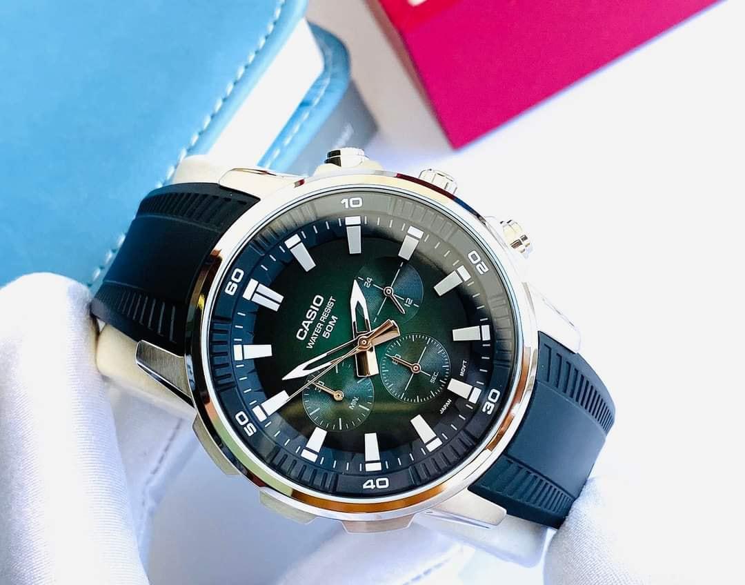 CASIO NAM MTP-E505-3AVDF | NAM | DÂY CAO SU | CHÍNH HÃNG | HD Watch Store