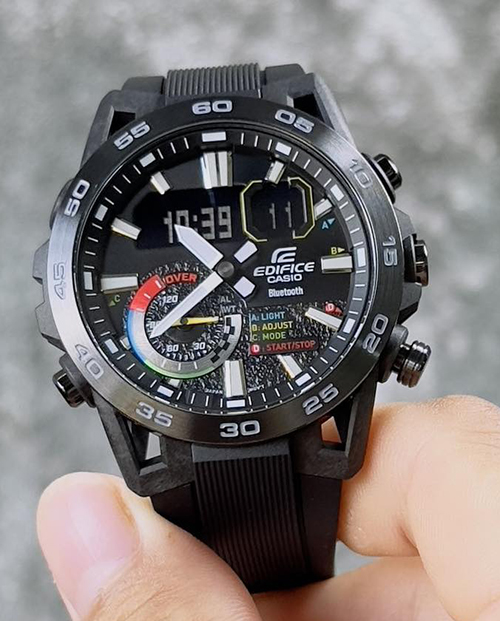 CASIO EDIFICE ECB-40MP-1ADF | NAM | DÂY CAO SU-BLUETOOTH | CHÍNH HÃNG | HD Watch Store
