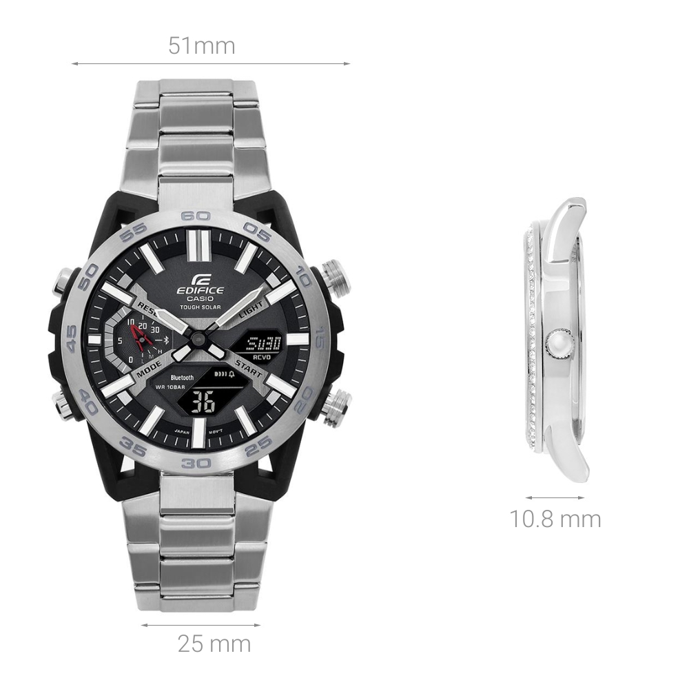 CASIO EDIFICE ECB-2000D-1ADF | NAM |PIN NĂNG LƯỢNG MẶT TRỜI BLUETOOTH ...