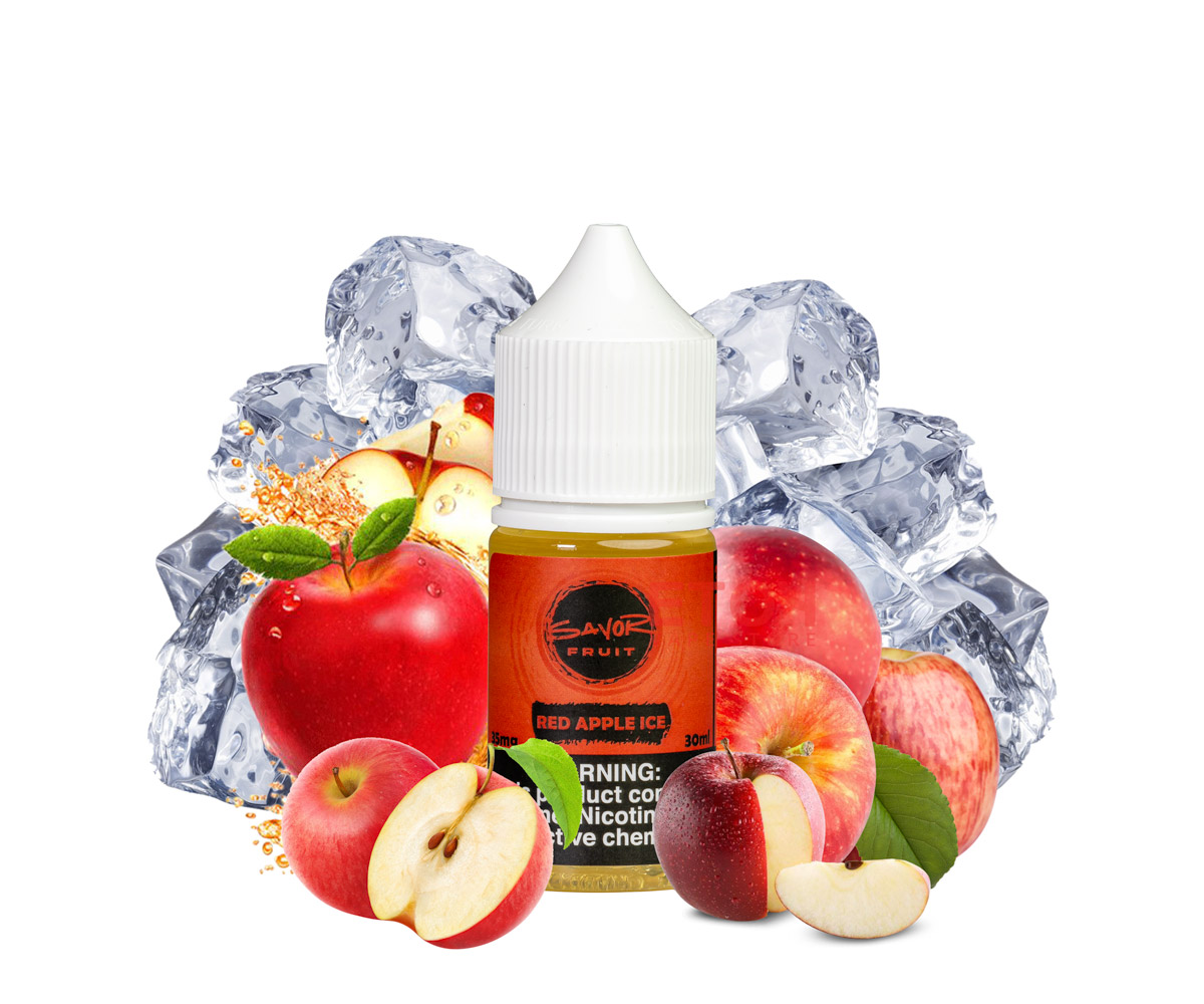 SAVOR SALTNIC FRUIT RED APPLE ICE (TÁO ĐỎ LẠNH) - 30ML - MON VAPE