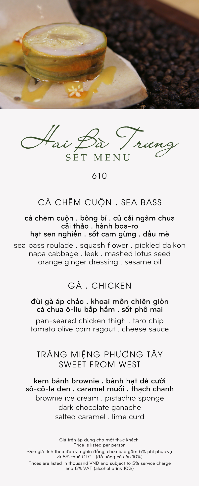 MENU . Blanc. Restaurant