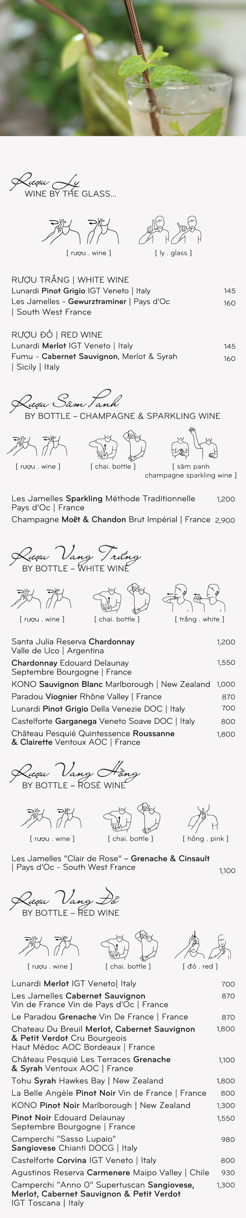 MENU . Blanc. Restaurant