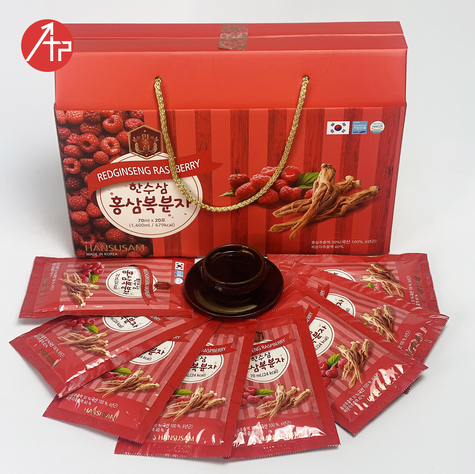 Nước chiết xuất phúc bồn tử hồng sâm Hansusam (Hansusam Red Ginseng ...