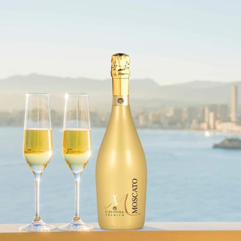 Rượu vang nổ Ý Moscato Cavantina Rượu Vang Vino Fino