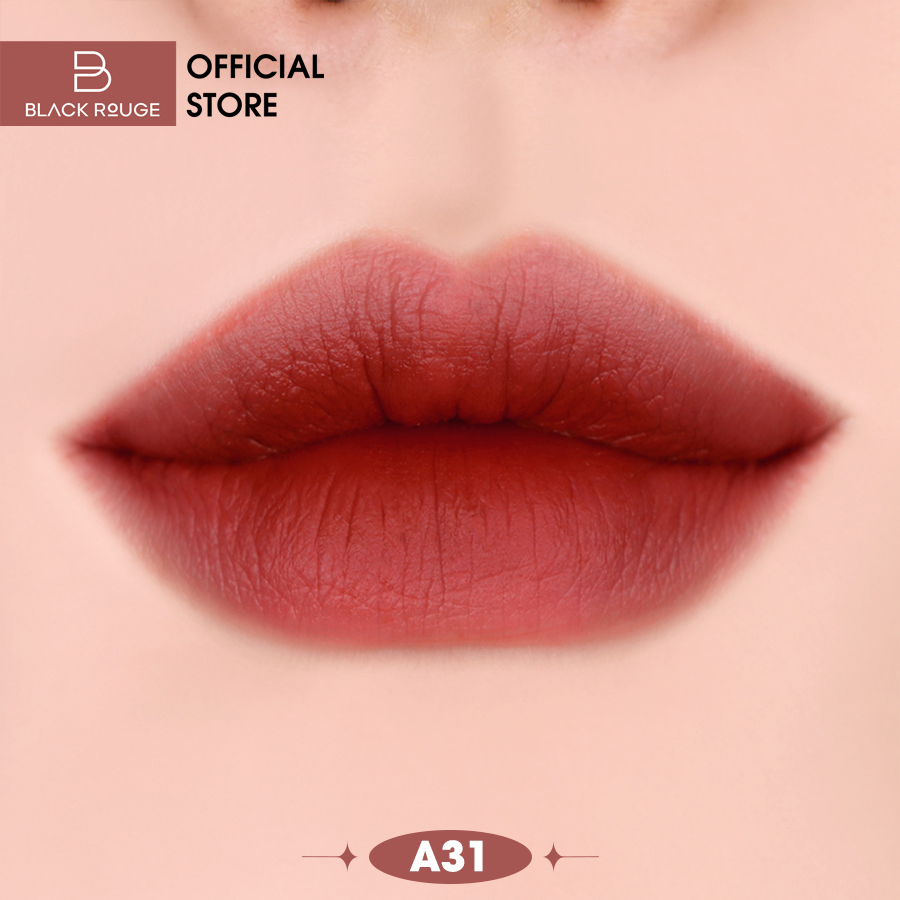 Son Kem Black Rouge Airfit Velvet Tint Ver 6 Blueming Garden Black