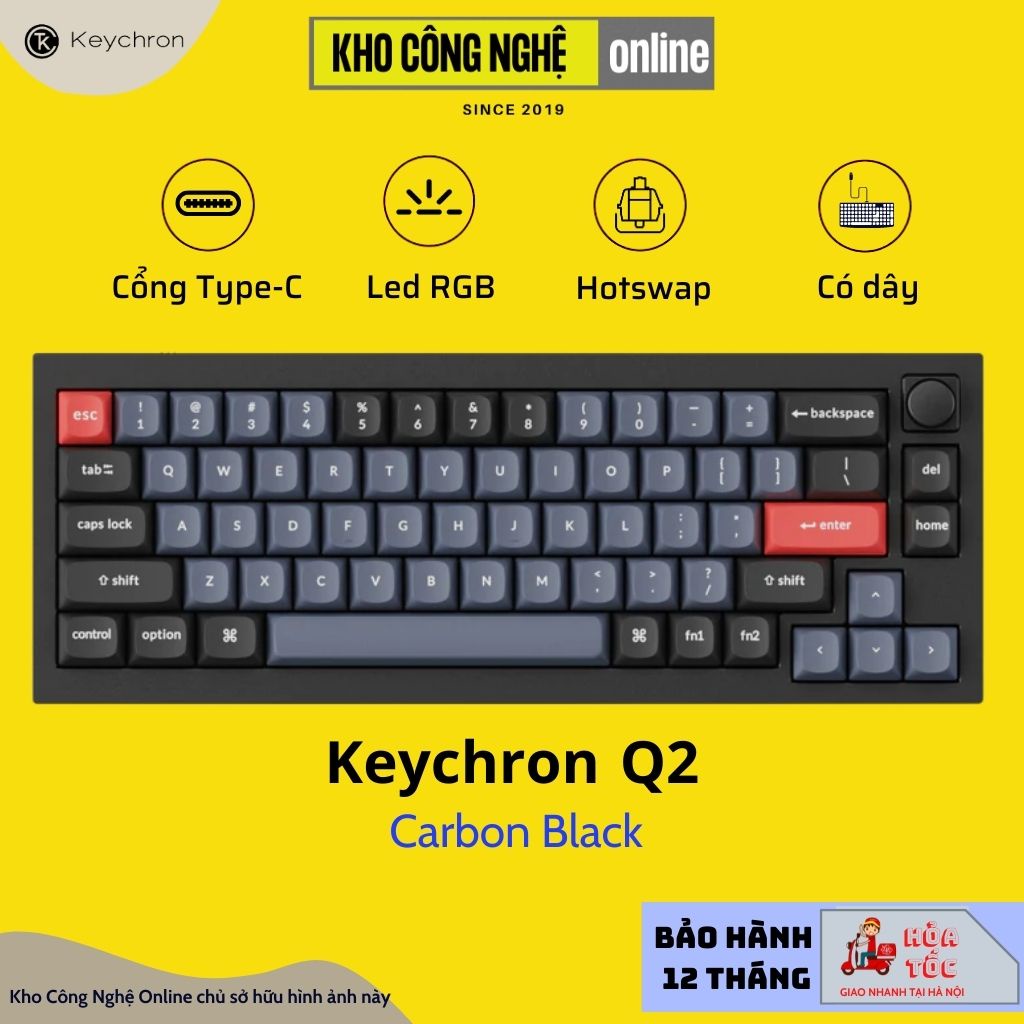Keychron Q2 - Bàn phím cơ custom hỗ trợ QMK 75%