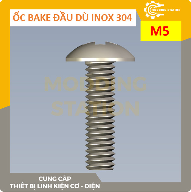 Ốc Bake đầu dù inox 304 size M5x60 | Modding Station