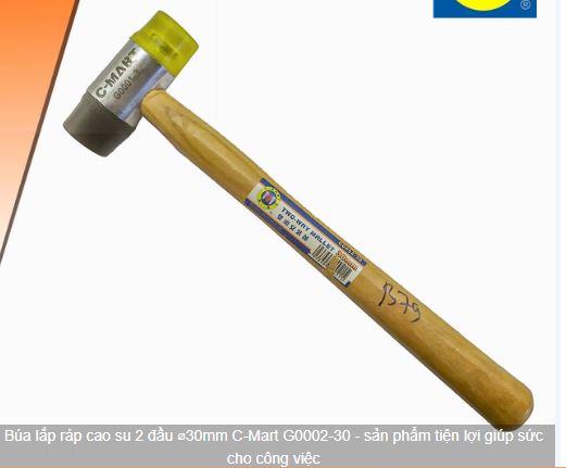 Búa cao su 2 đầu ⌀30mm C-Mart G0002-30 -honghavina.com