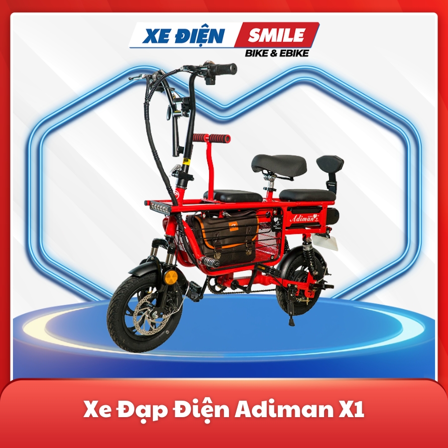 Xe Đạp Điện Adiman X1 - Xe Đạp Điện Tối Ưu Mọi Hành Trình! Xe Điện Smile