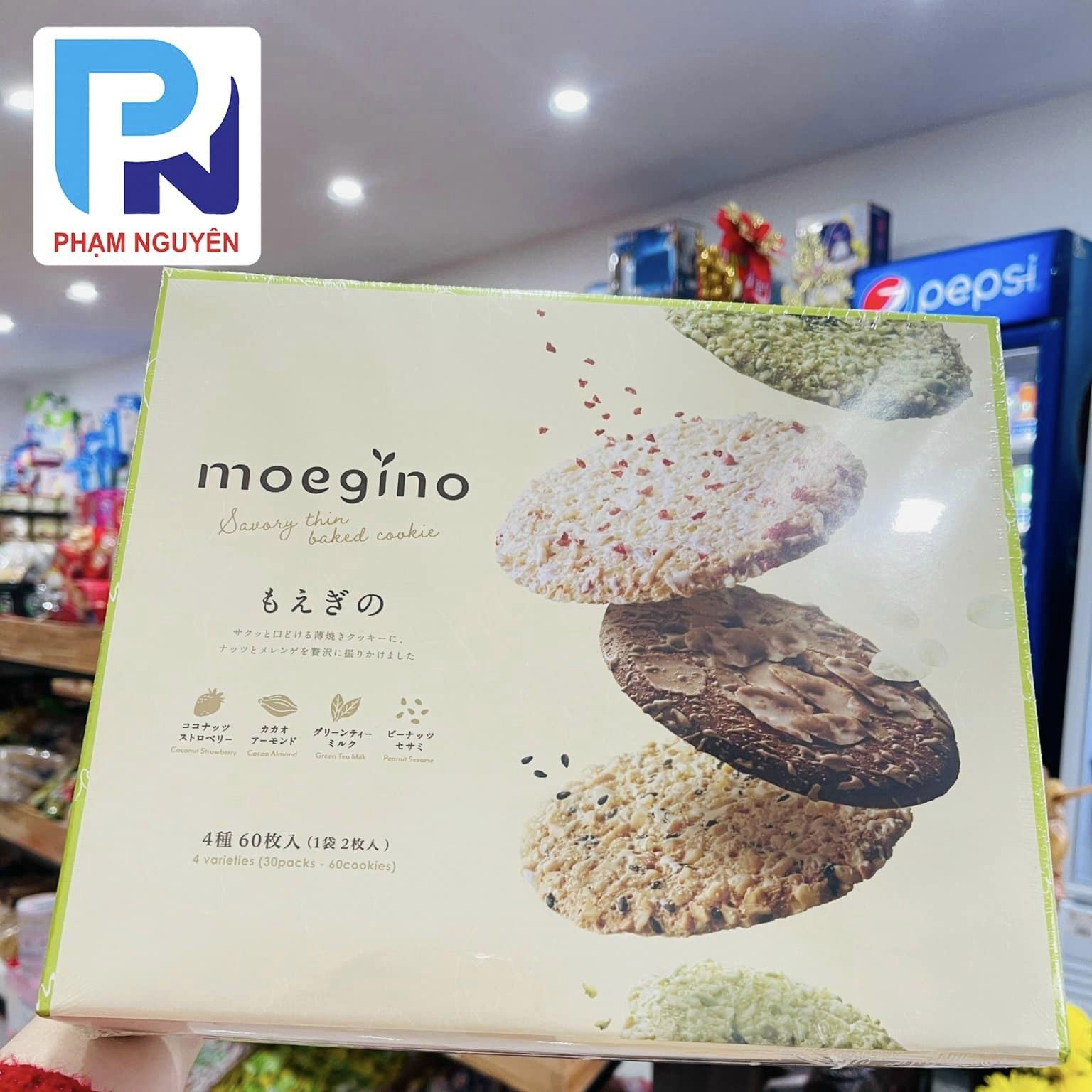 Bánh quy nướng Moegino 4 vị 60 chiếc Phạm Nguyên Mart