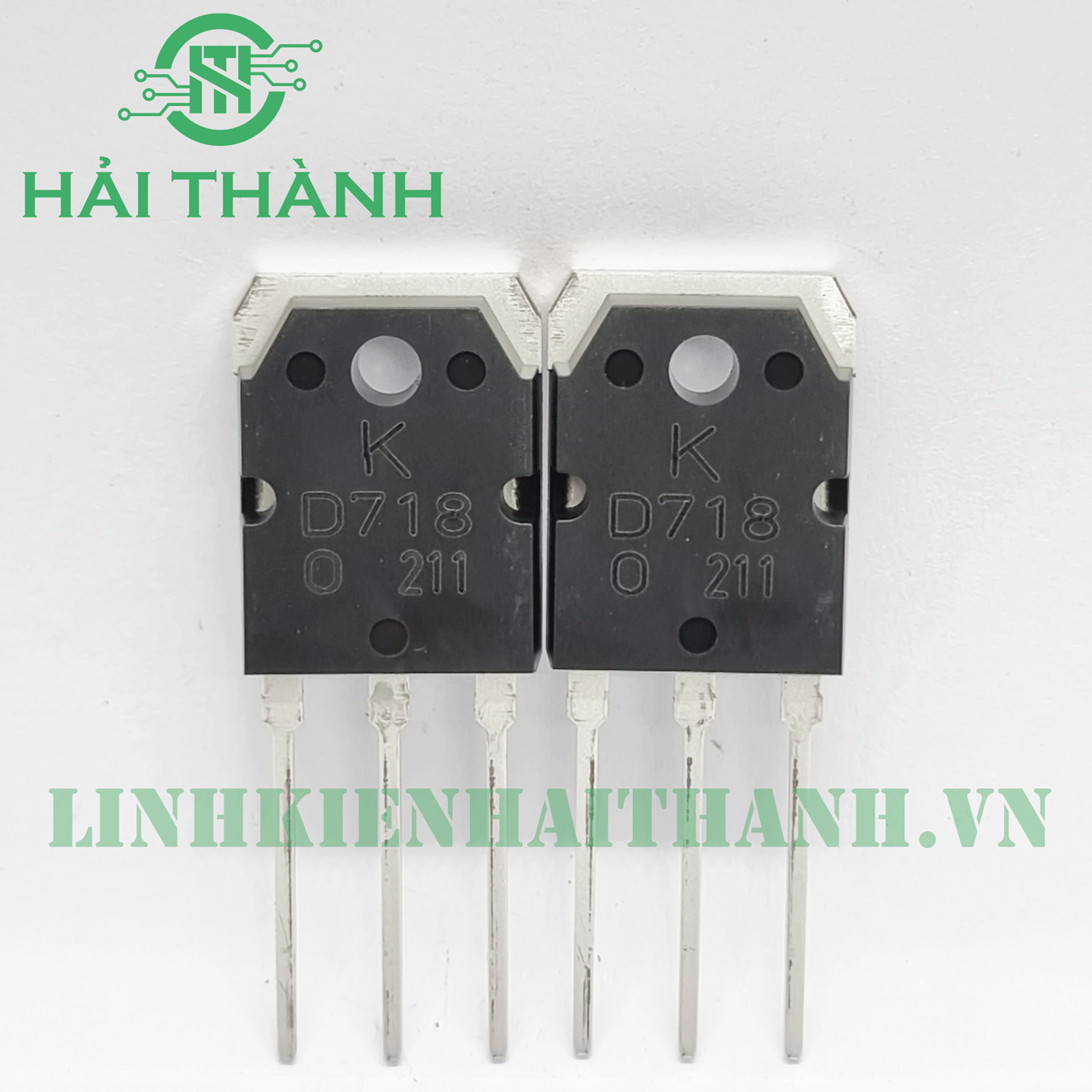 D718 HÀNG MỚI CHÍNH HÃNG KEC, TRANSISTORS NPN TO-3P( (8A,120V,80W)