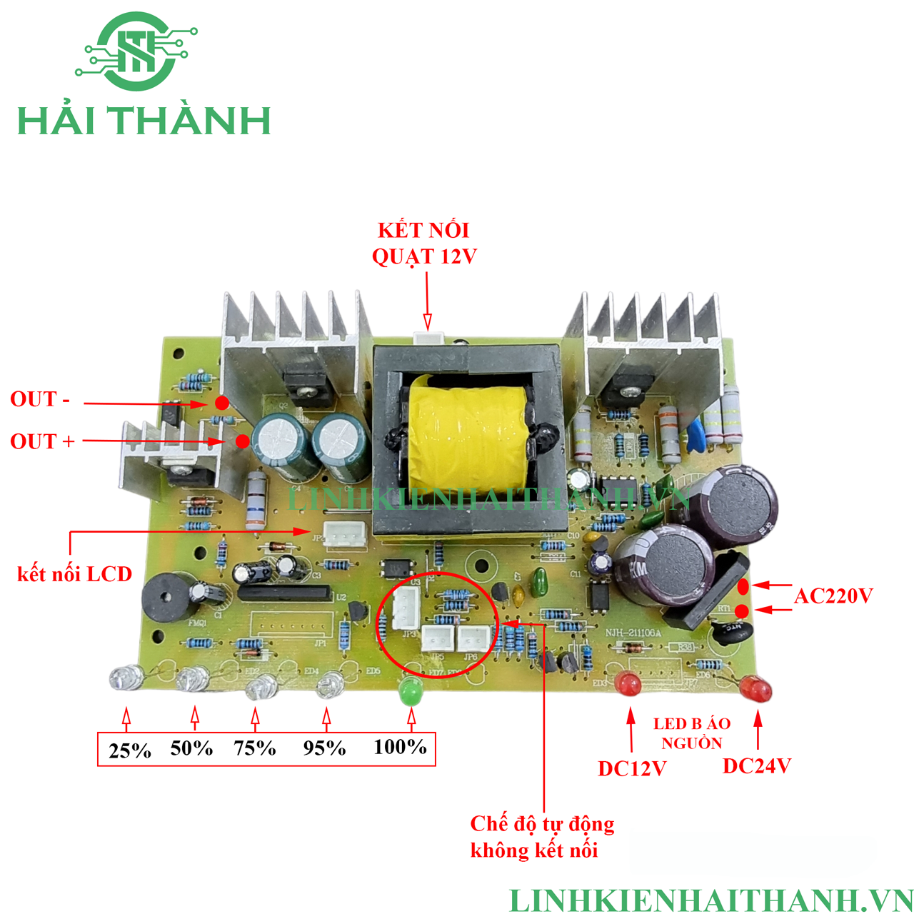 MẠCH SẠC ẮC QUY 12V-24V 10A