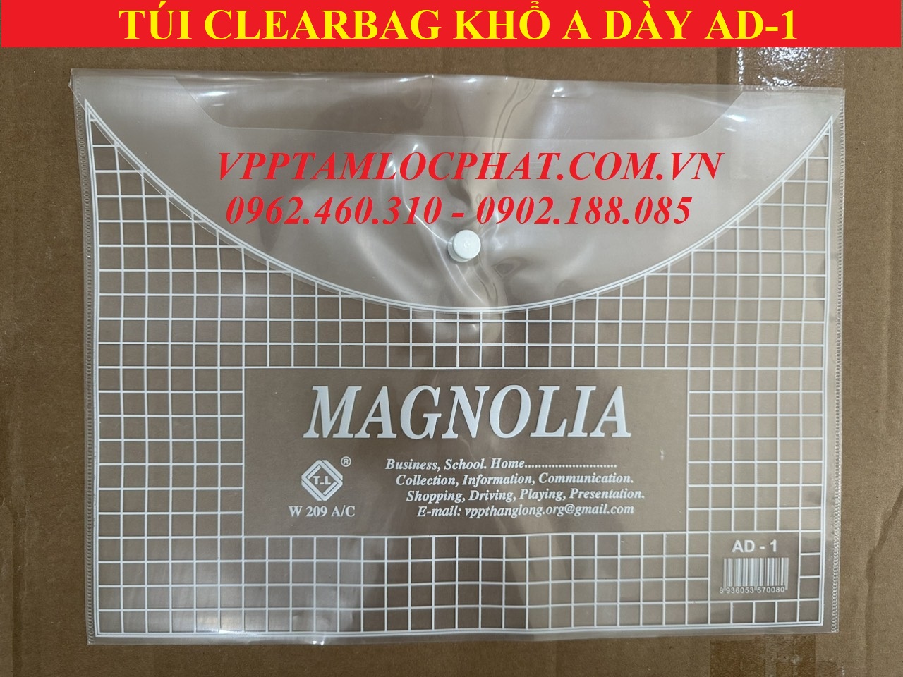 Túi Clearbag khổ A dày AD-1 ( Túi myclear, túi khuy, bìa nút) | Tâm Lộc ...